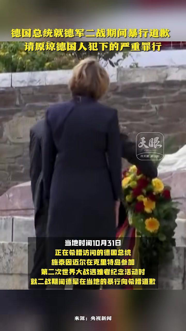 ...总统就德军二战期间暴行道歉原谅德国人犯下的严重罪行(来源:央视...