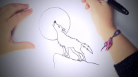 儿童简笔画:如何为儿童画狼_狼简易绘画教程 简笔画教学视频