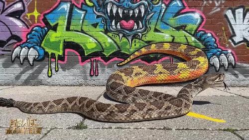 墙上怪兽活了!3D涂鸦竟让喷漆线条爬出墙面