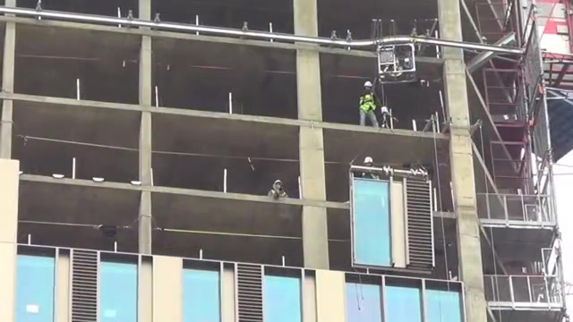 国外单元式幕墙详细安装视频