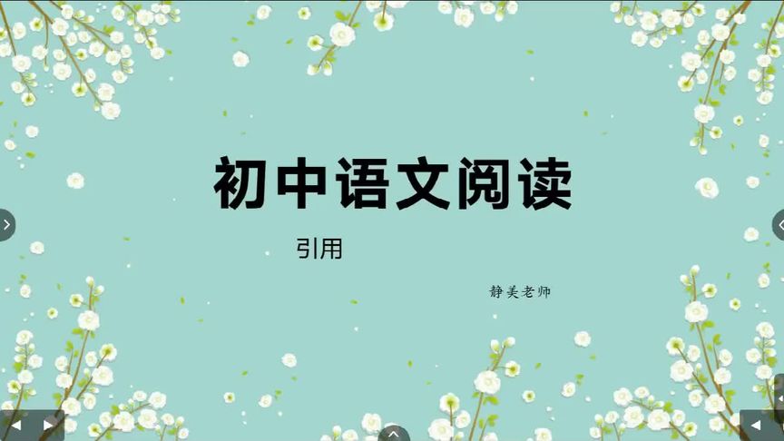初中语文阅读---引用    用典