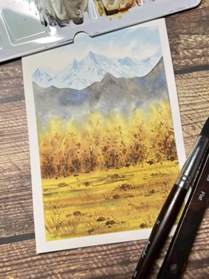 负 基础的小白们也能轻松拿捏的水彩风景教程 赶紧画起来!