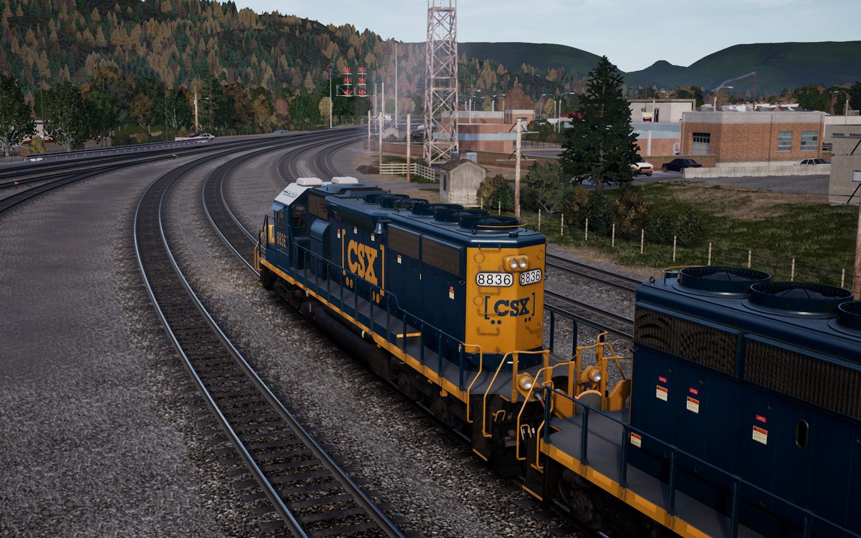 [TSW2]《模拟火车世界2》:沙斑地段,场景:燃料已满(上),车辆型号:SD40...