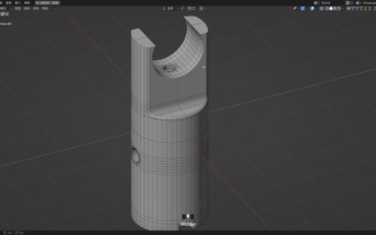 【Blender与C4d多边形建模教程】布尔基础 20 Offset Cut做正常倒角