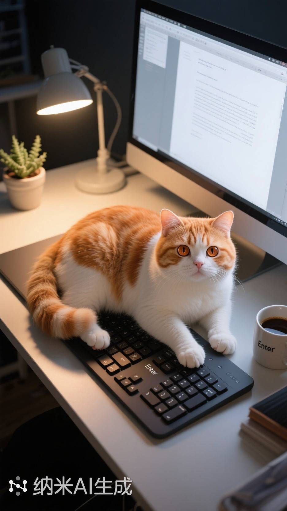 动物:键盘被猫占了!文档还没写完呢 #萌宠