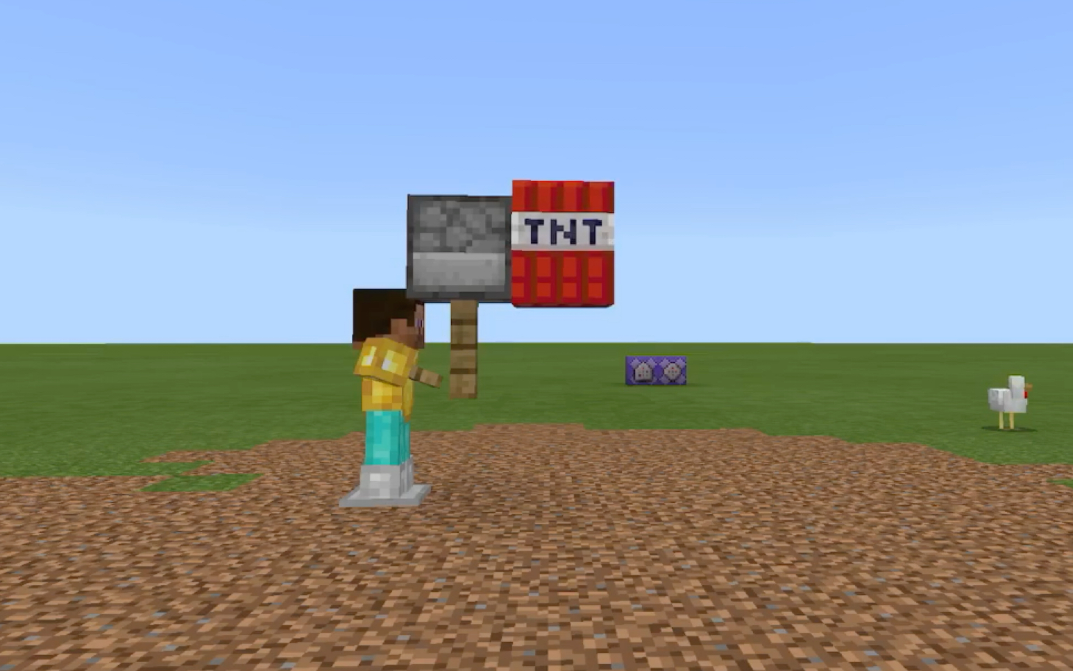 我的世界教你如何用指令做一个随身携带的TNT大炮