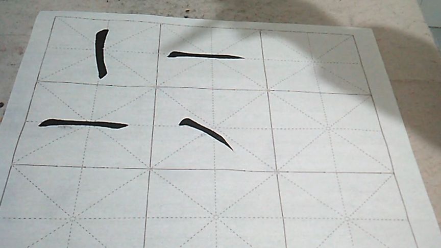 欧体楷书的基本笔画 横竖撇捺的写法