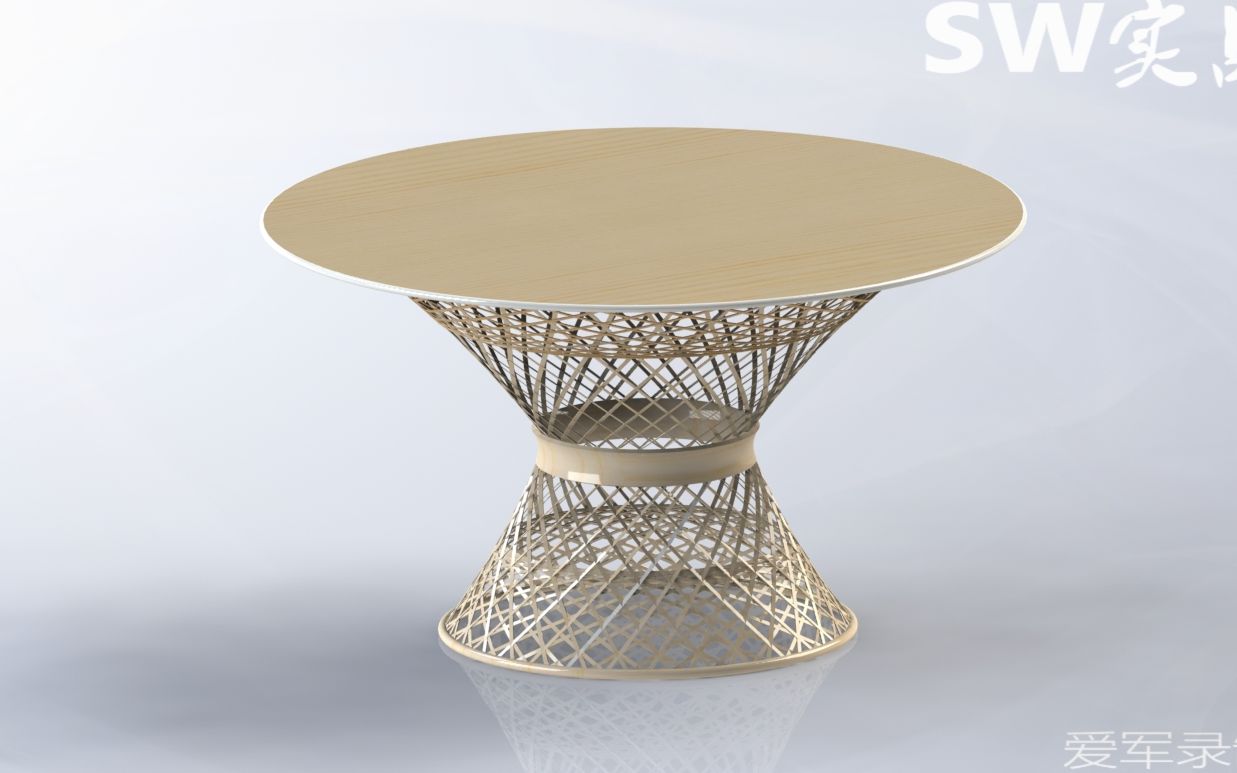 SolidWorks教程SW实战营绘制一个编织的腾桌子