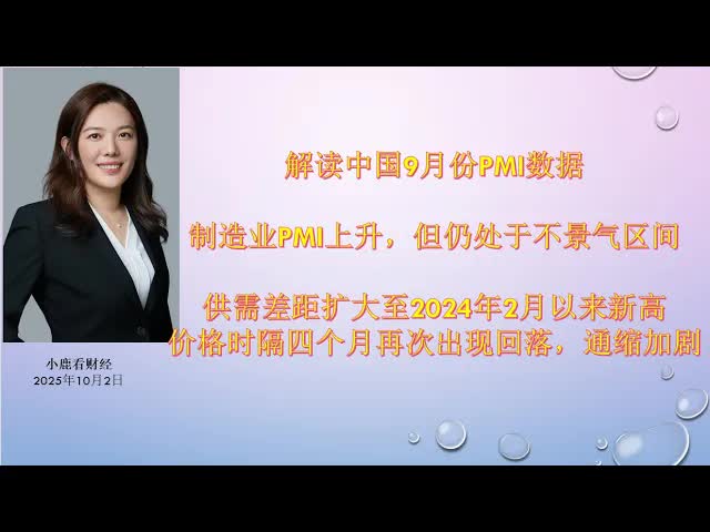 ...中国9月制造业PMI回升但景气不足:生产旺盛与需求疲软加剧通缩预期