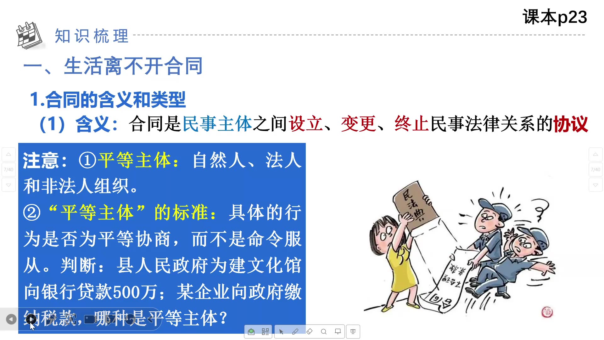 高中政治选修2《3.1订立合同学问大》课堂实录(合集)