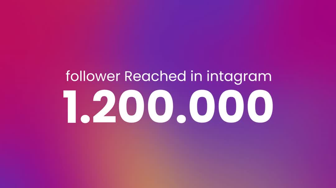 数字增长数值变化AE模板 百分比小数点