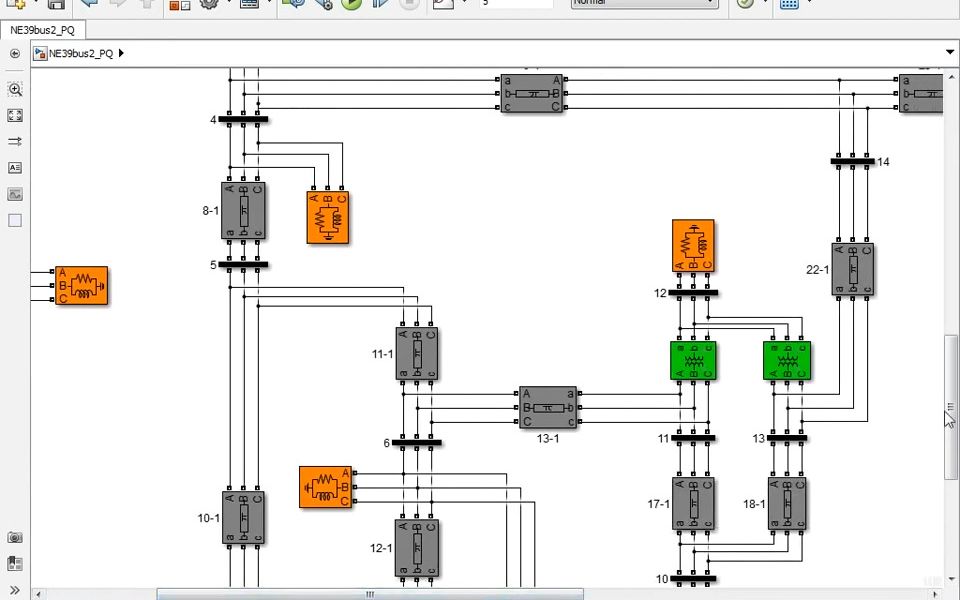 手把手搭建09 IEEE 10-Machine 39-bus MATLABSimulink Model