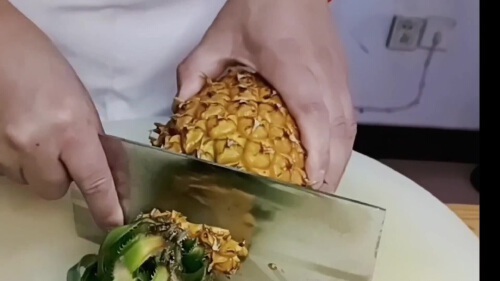 菠萝凤梨去皮制作技巧