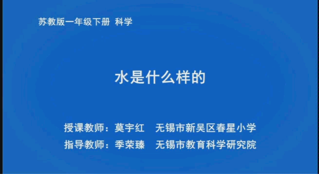 水是什么样的(一年级科学)