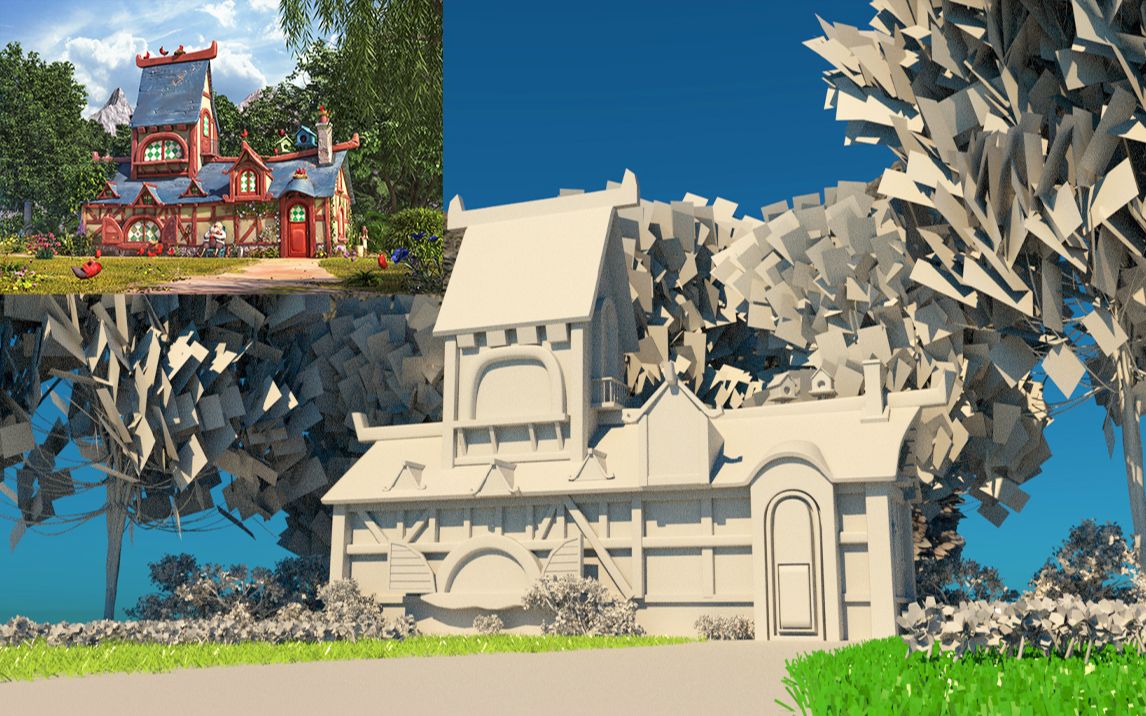 Maya场景建模:从拉box到模型渲染,3D游戏场景模型案例讲解