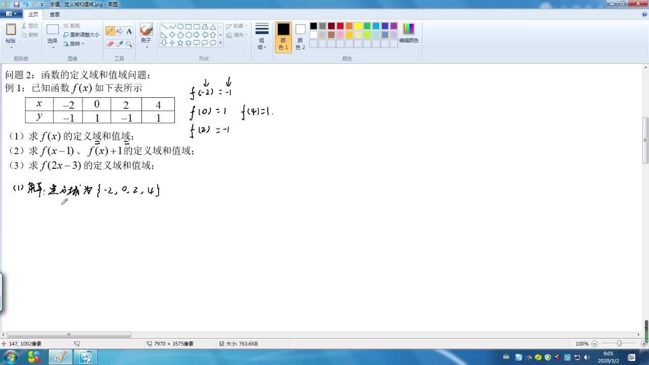 9定义域与值域的求法(1)