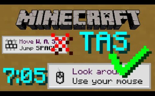 【Curcuit/TAS】(PC版)如何不使用键盘在7分05秒通关我的世界