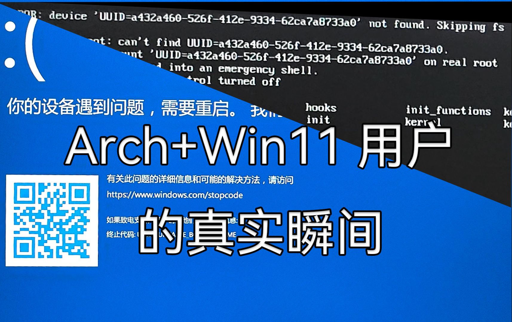 Arch+Win11双系统用户的真实瞬间