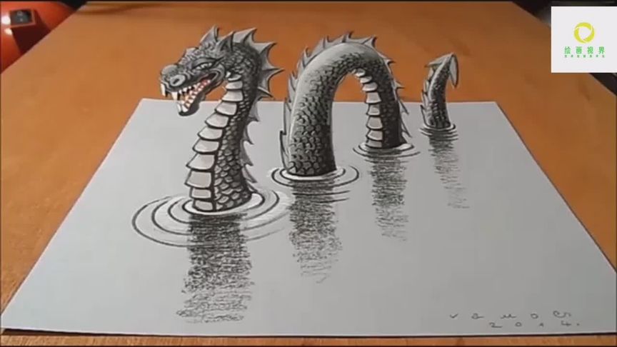 教你画立体龙,学会这种画法,画立体龙很简单,快来临摹学习吧