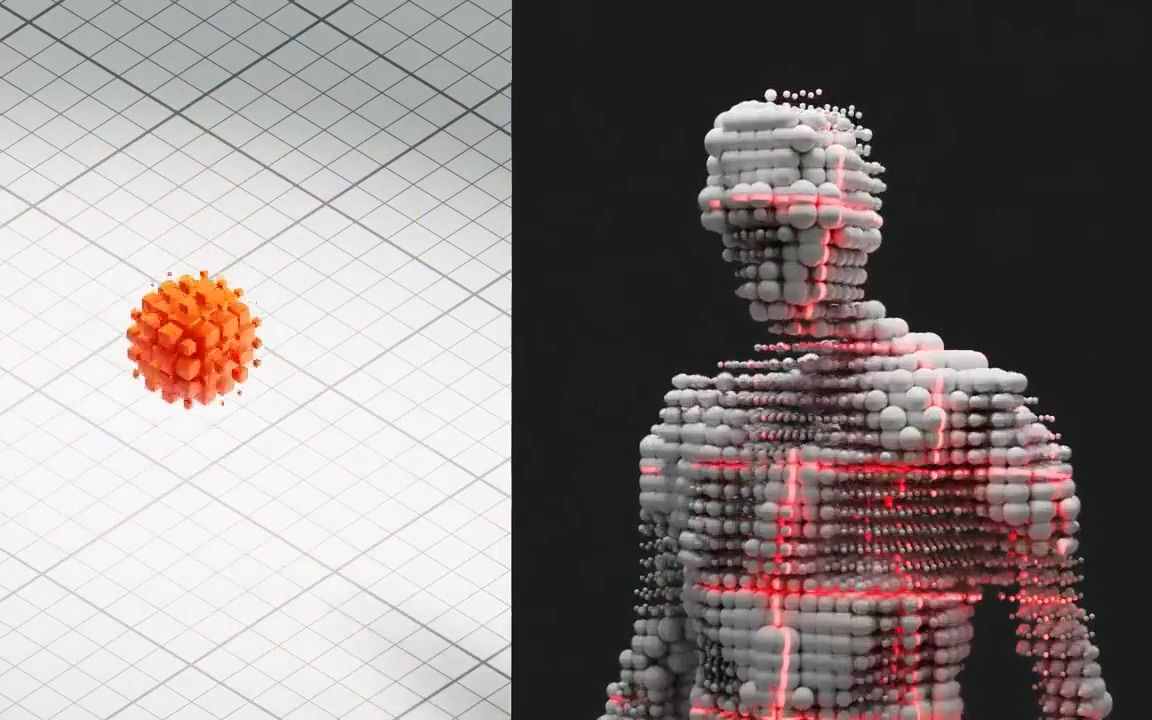 新几何节点的使用 填充物体空间 blender教程