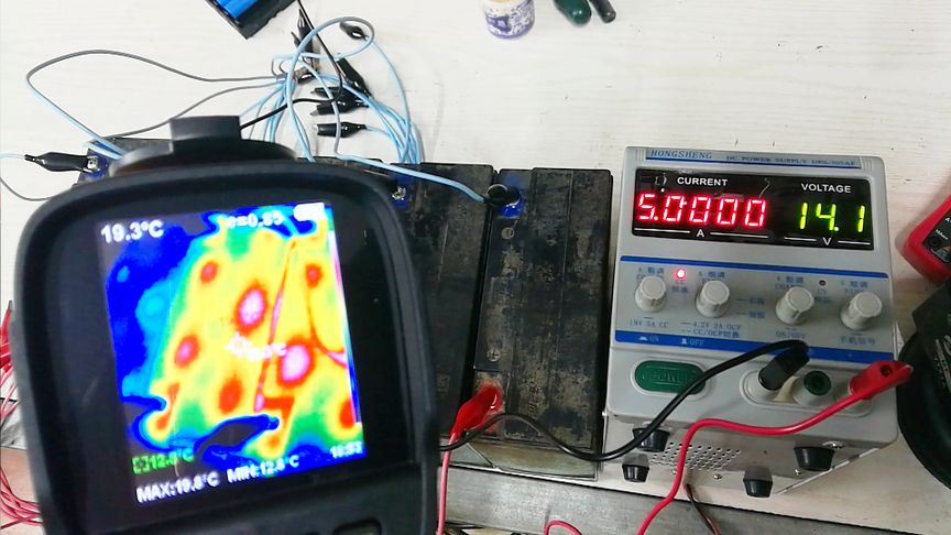 饿死的电动车电池充电过程中温度有什么变化?我们用热成像仪看看