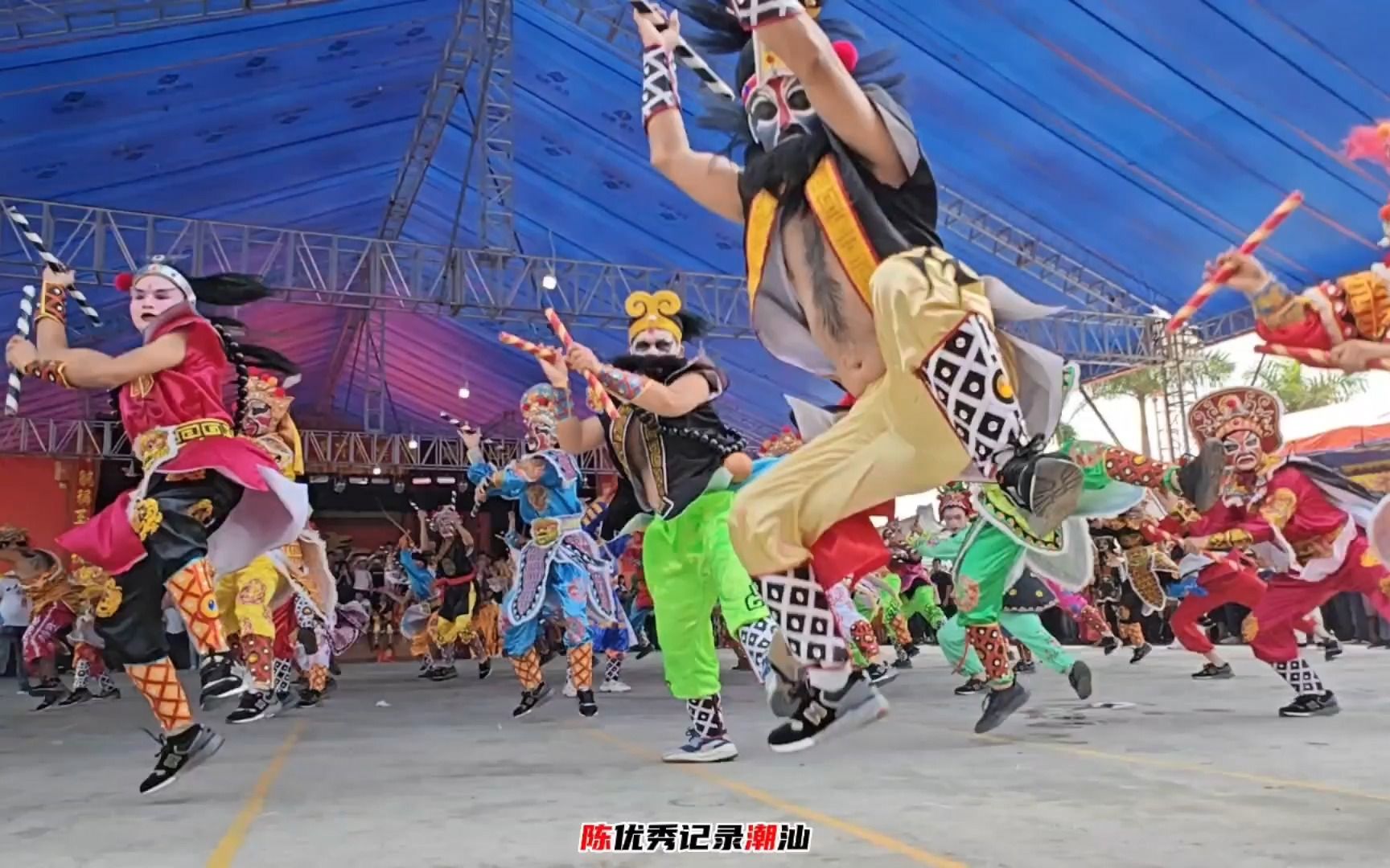 潮阳胜前英歌队原声全套表演,热血沸腾的潮汕民间战舞!