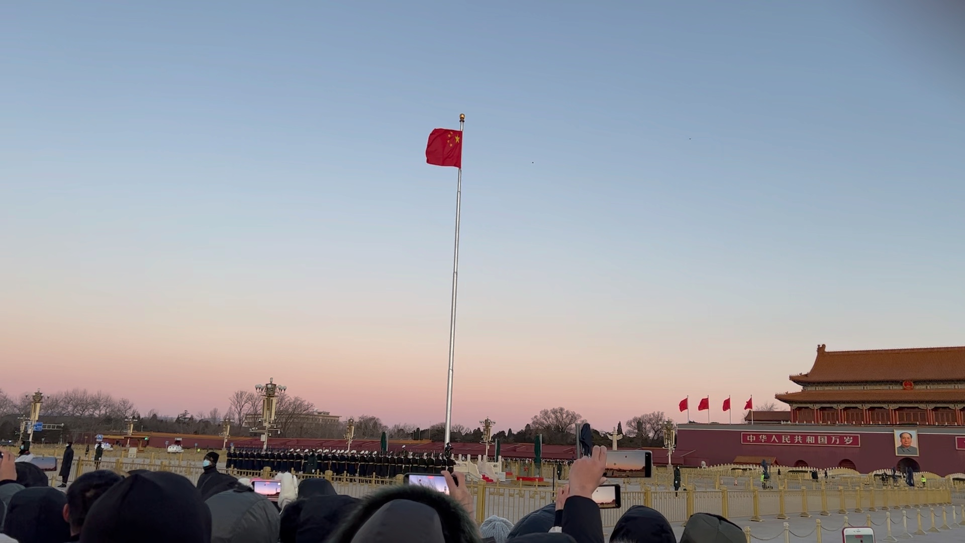 第一次看北京天安门升国旗