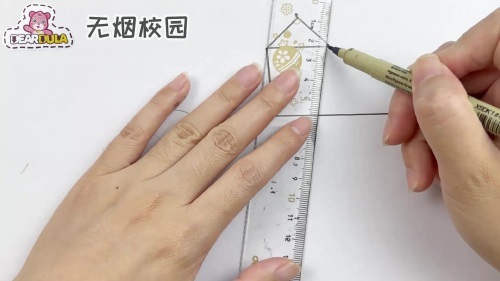 创造无烟校园怎么画,无烟校园创意画,无烟校园简笔画