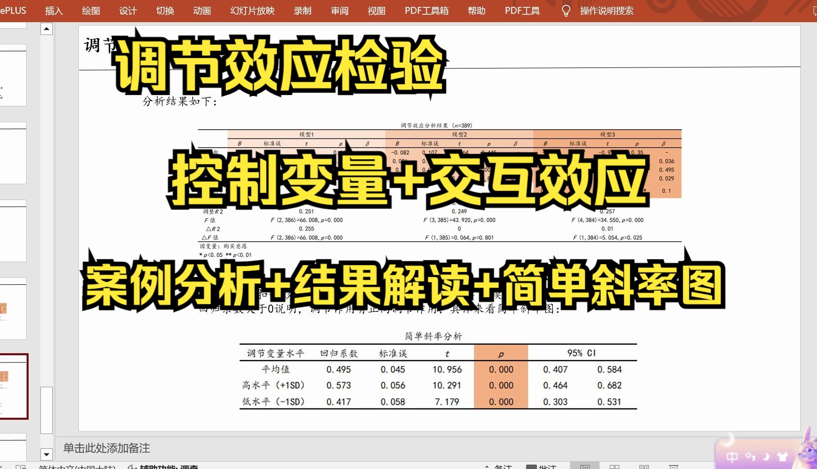 【零基础数据分析教程】SPSS有控制变量的调节效应如何分析?干扰...