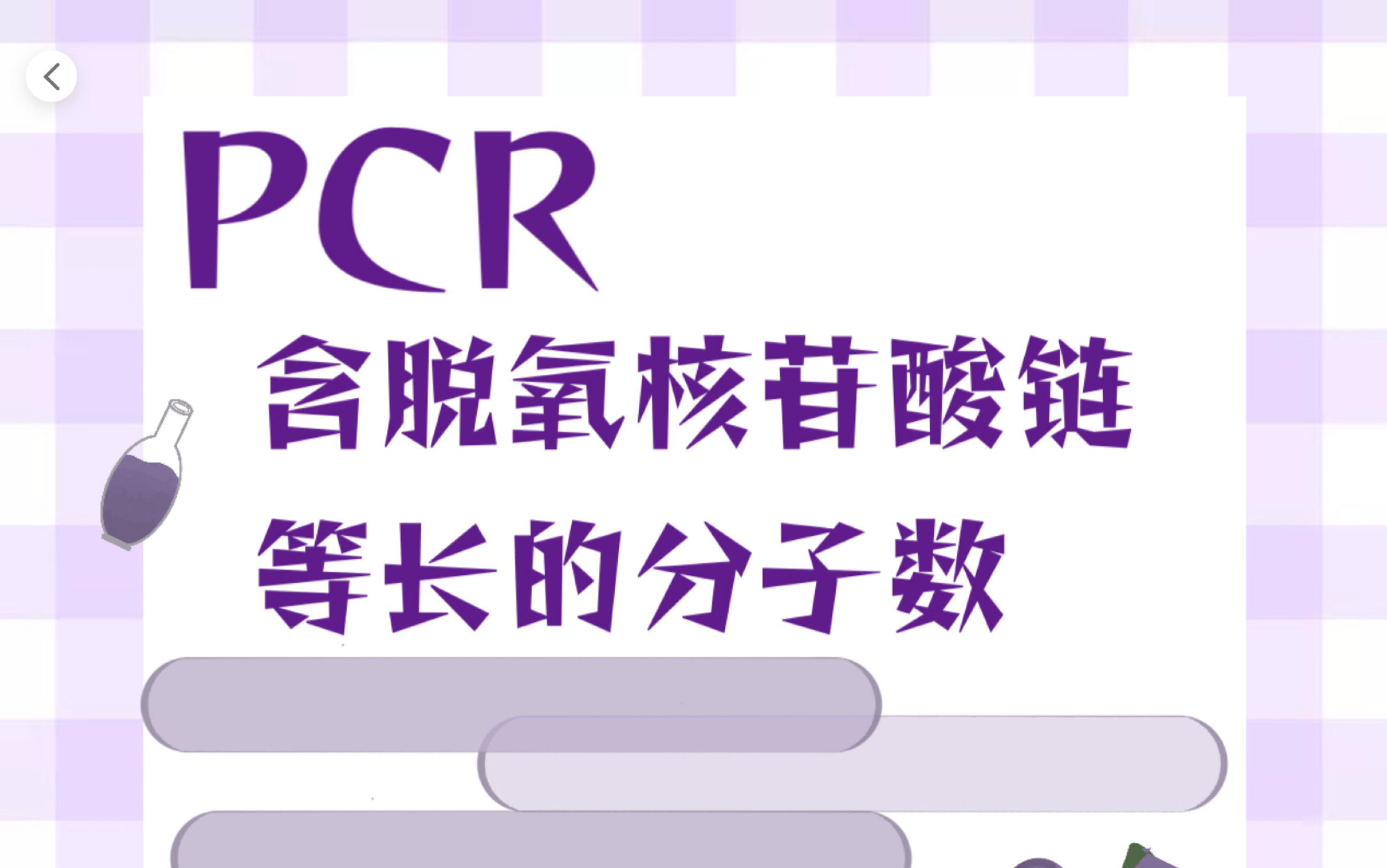 PCR计算:含等长脱氧核苷酸片段