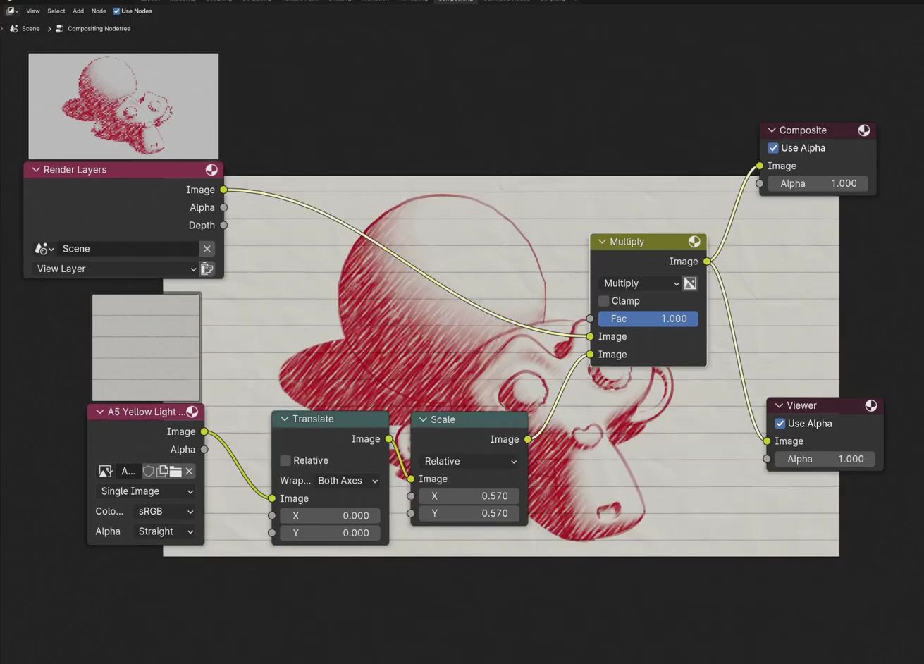 每天一个Blender小教程 | 如何设置自定义 Sketch Shader !