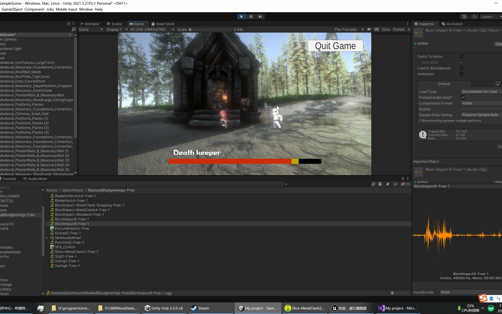 Unity游戏音效学习作业