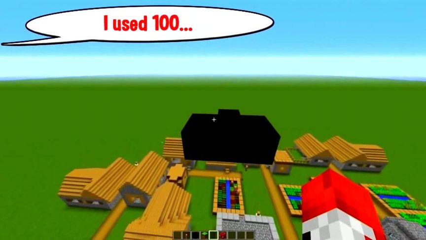 我的世界:mc村庄的上空爆炸的核弹,黑曜石也挡不住