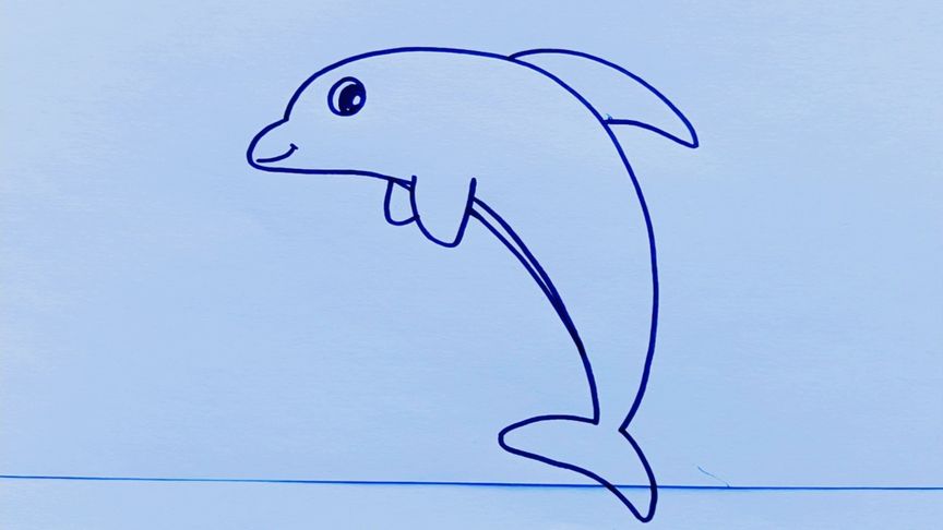简单易学的海豚简笔画