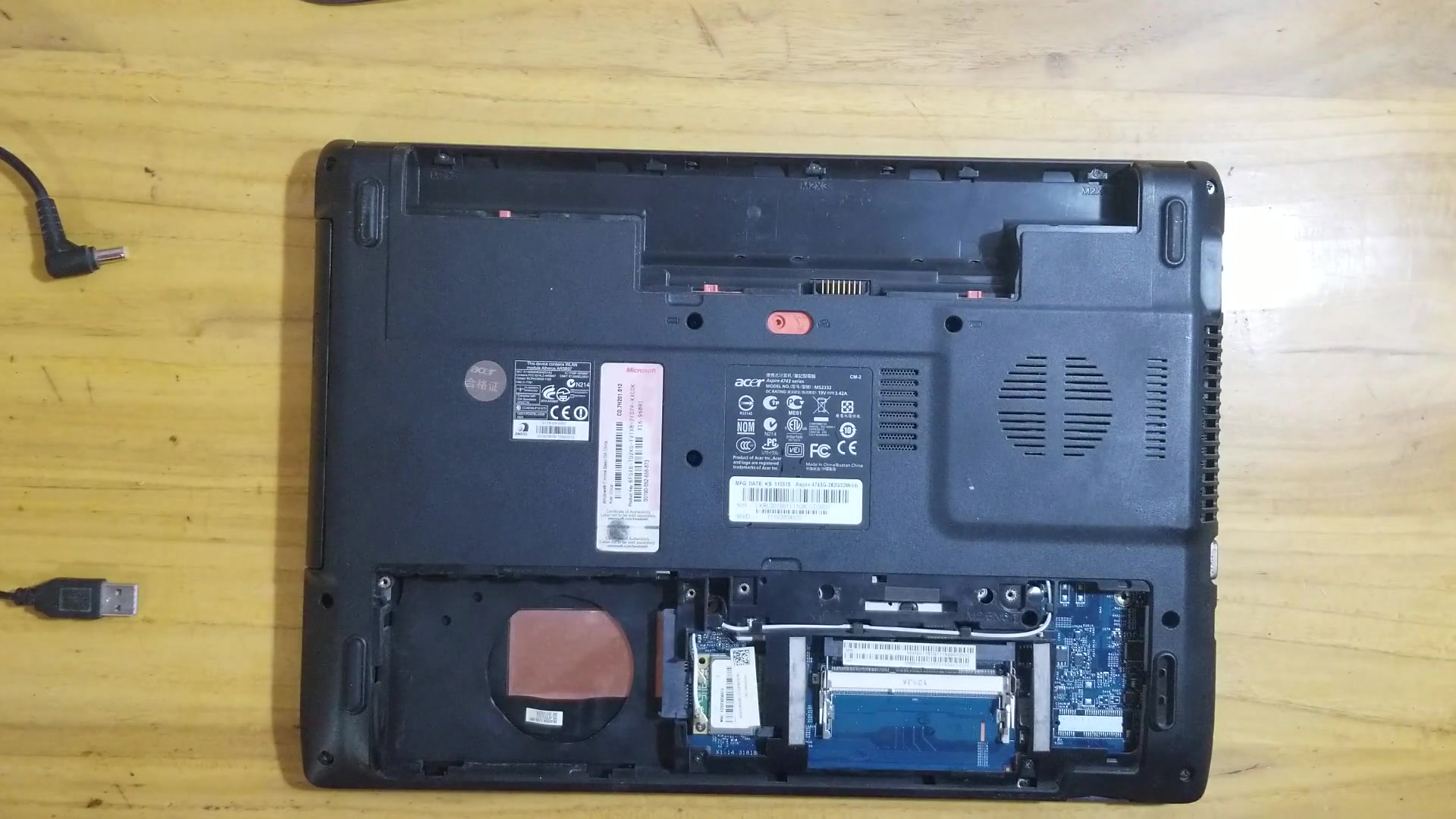 固态加机械双硬盘宏碁4743拆机升级CPU加内存