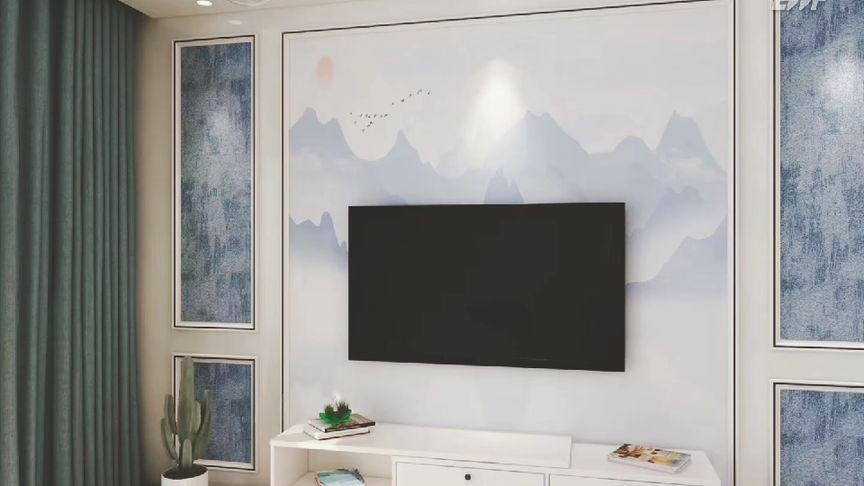 全屋墙面订制实木线护墙板木饰面搭配墙布刺绣硬包