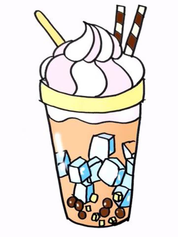 冰淇淋奶茶 #儿童简笔画 #冰淇淋简笔画 #简笔画教程 #夏天的味道