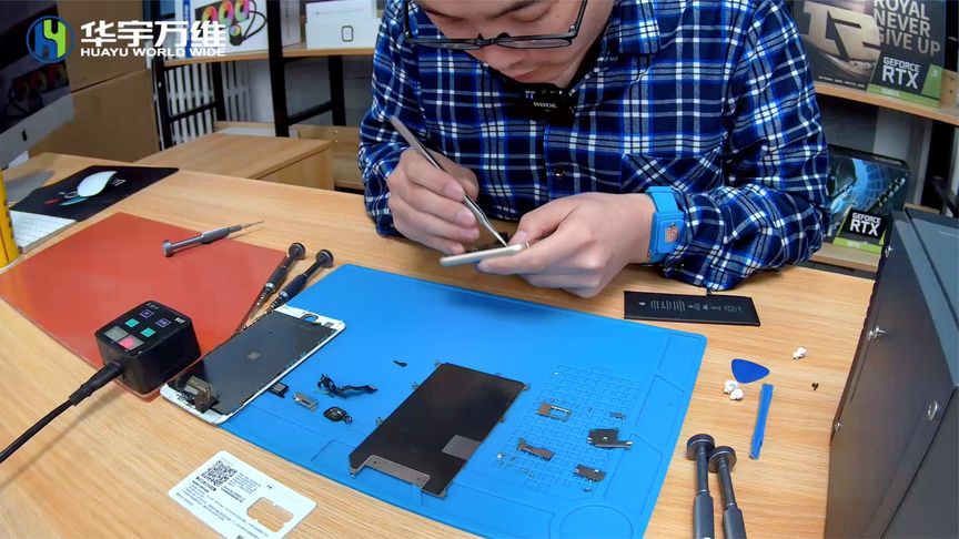 苹果iPhone 6splus拆装机教程 -华宇万维手机维修培训