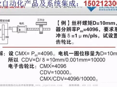 三菱PLC定位技术17电子齿轮比的快速设置和应用注意