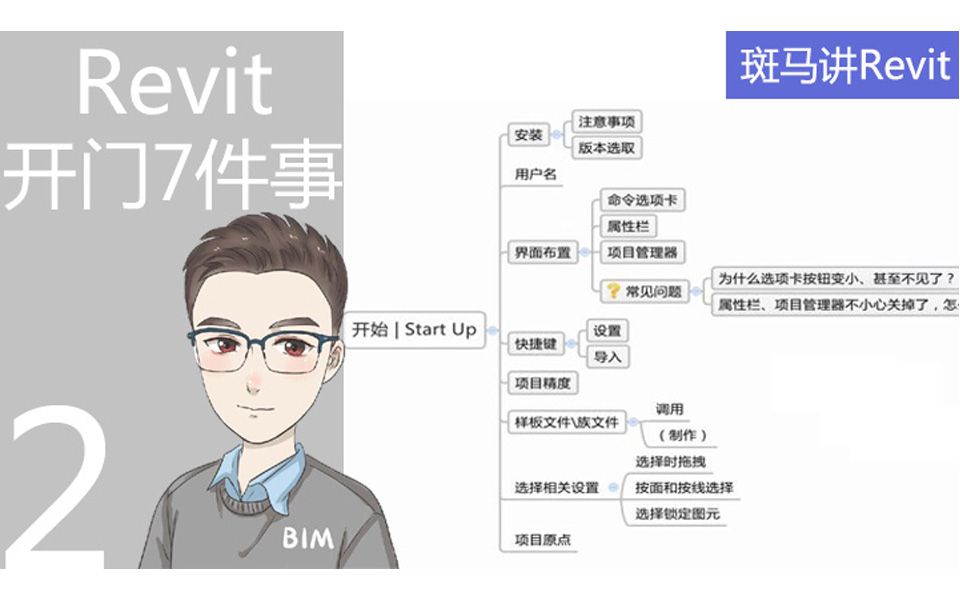 【斑马Revit教程】开门7件事-2项目精度、快捷键BIM教学教程视频