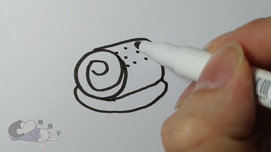 简笔画:早餐(面包)