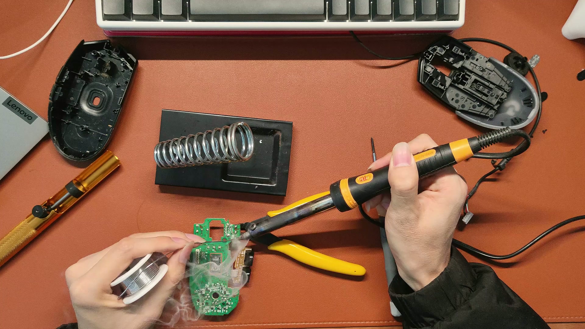 【无准备修鼠标实录】从0到1修理鼠标微动!完整过程拆解&焊接教程 | ...