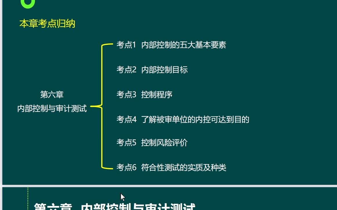 06069审计学原理:第六章内部控制和审计测试