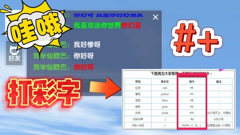 迷你世界:独一无二的字迷你打彩字的方法,新手也可以学会