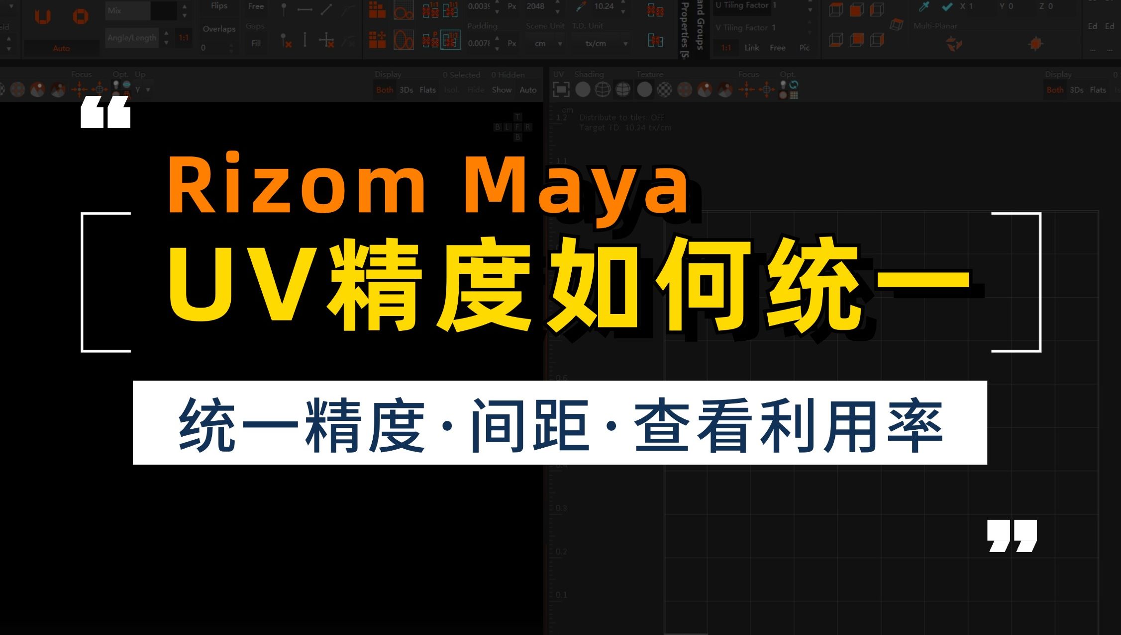 ...Rizom UV精度统一 UV像素间距 UV利用率教学,3D次世代展UV教程 ...