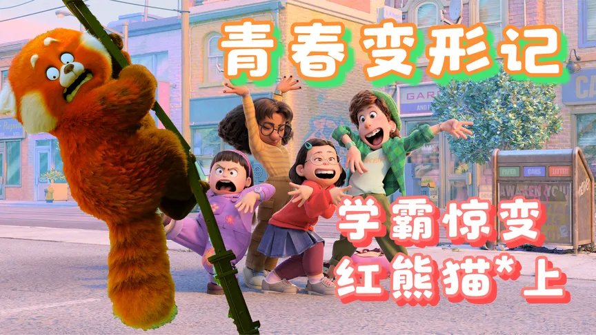 学霸醒来惊变红熊猫,2022年最新动画电影《青春变形记》