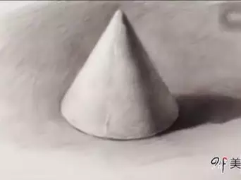 素描初级班培训:素描石膏几何形体圆锥体的画法步骤!素描基础入门...