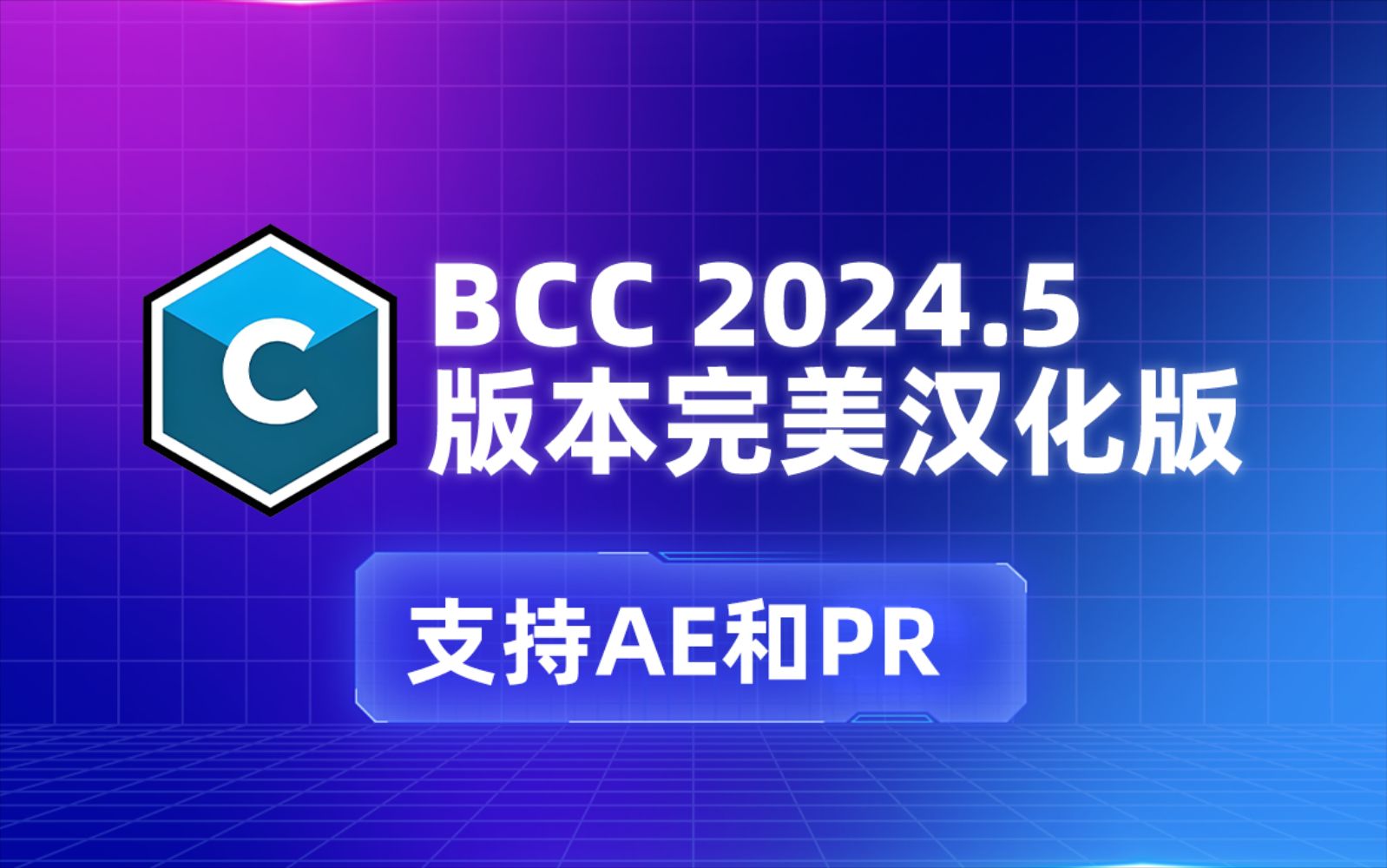 BCC 2024.5版本完美汉化版,支持AE和PR,包含详细参数的汉化!