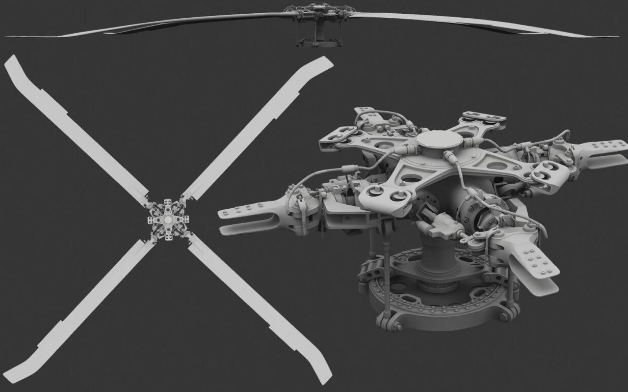 【ZBrush雕刻】武直-10-直升机螺旋桨硬标面建模视频教程