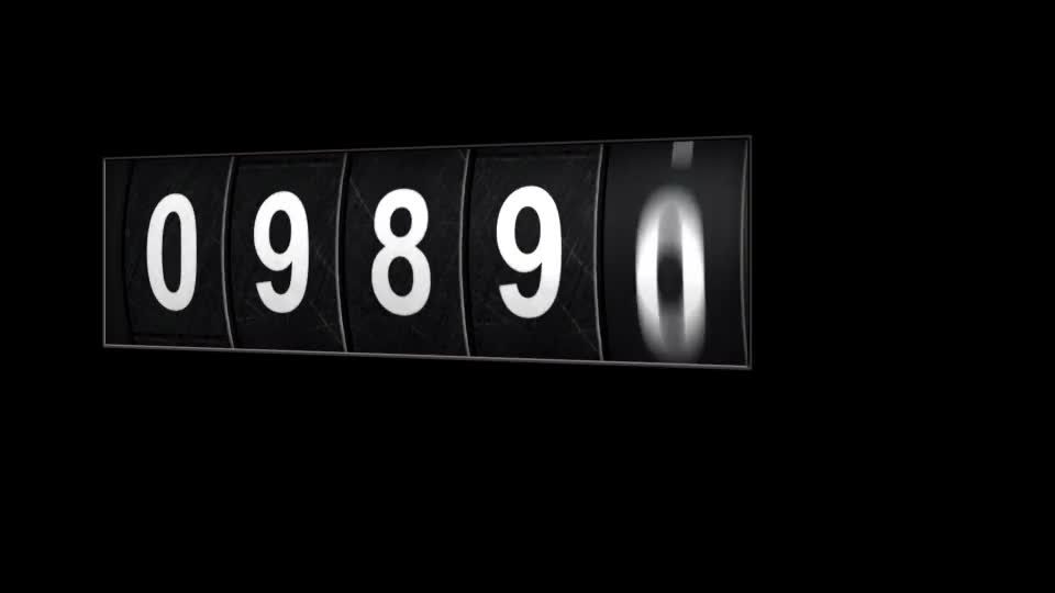立体效果里程数字计数表数据图标AE模板